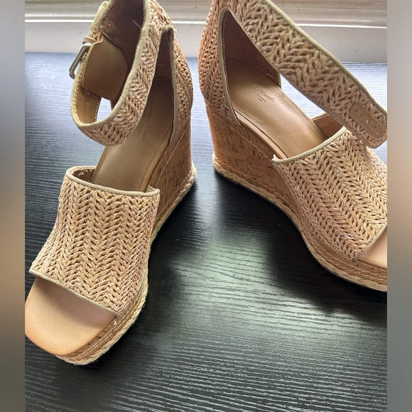Universal Thread | Shoes | Universal Thread Raffia Wedge Sandals | Poshmark